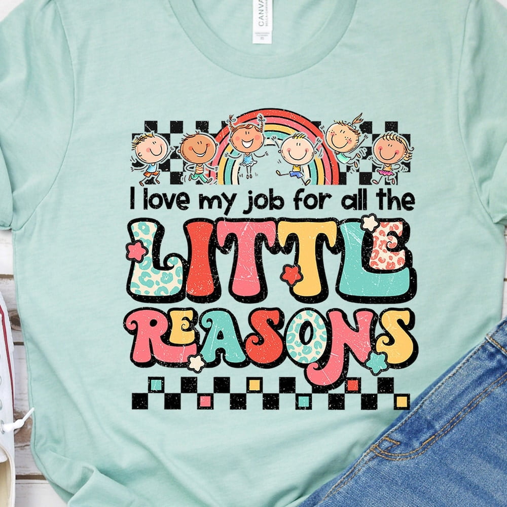 Kiraa Tee With Teacher Retro Shirt, Teacher Shirt, I Love My Job For ...