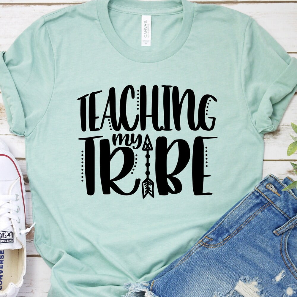 Kiraa Tee With Teaching My Tribe - Kindergarten Teacher Shirt -Teacher ...