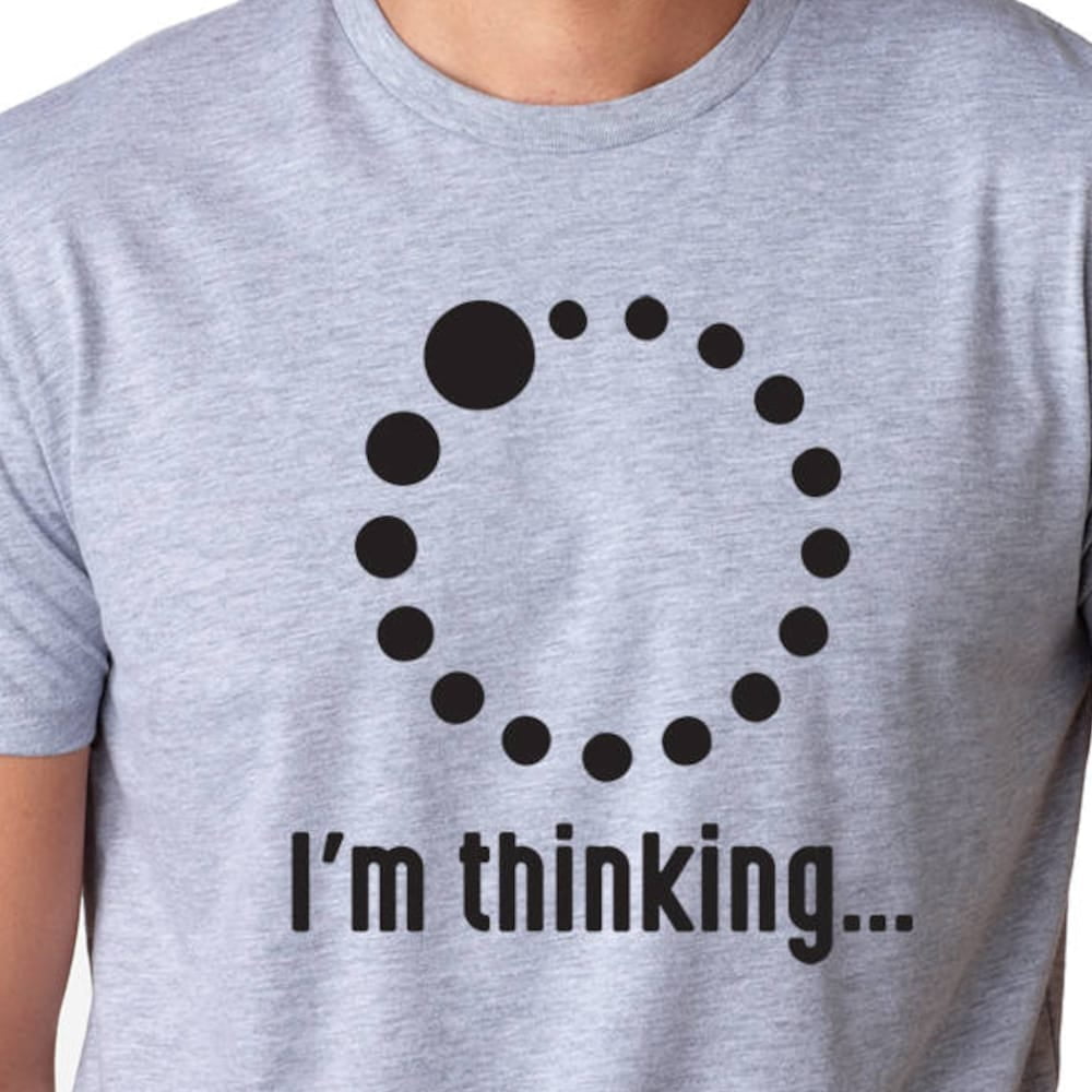 Kiraa Tee With I'M Thinking Tshirt Waiting Sign Funny Mens T Shirt ...