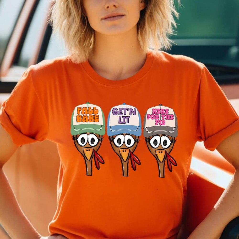 Kiraa Tee With Turkey Tshirt, Thanksgiving Group Shirts, Fall Family ...