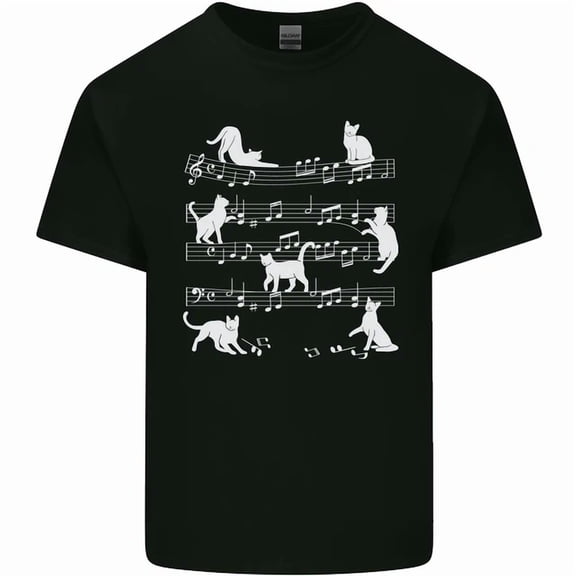 Dog Music Musical Notes Piano Guitar Pet Lover Art Cotton Tee Shirt,for ...