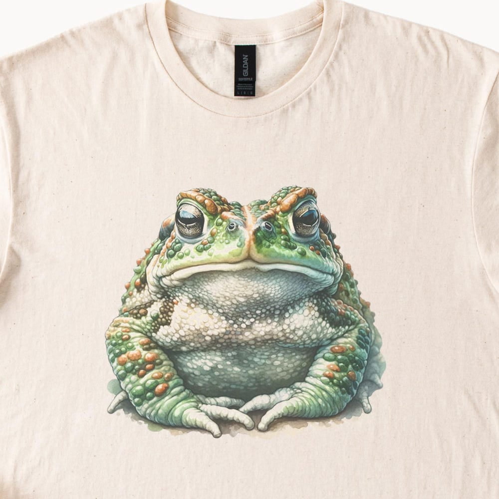 Kiraa Tee With Chubby Toad T-Shirt Funny Amphibian Tee Nature Lover ...