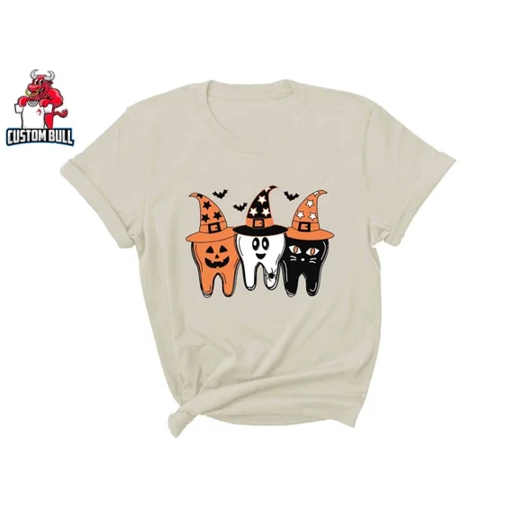 Kiraa Tee With Dentist Shirt, Witch Tooth Shirt, Ghost Teeth Shirt ...