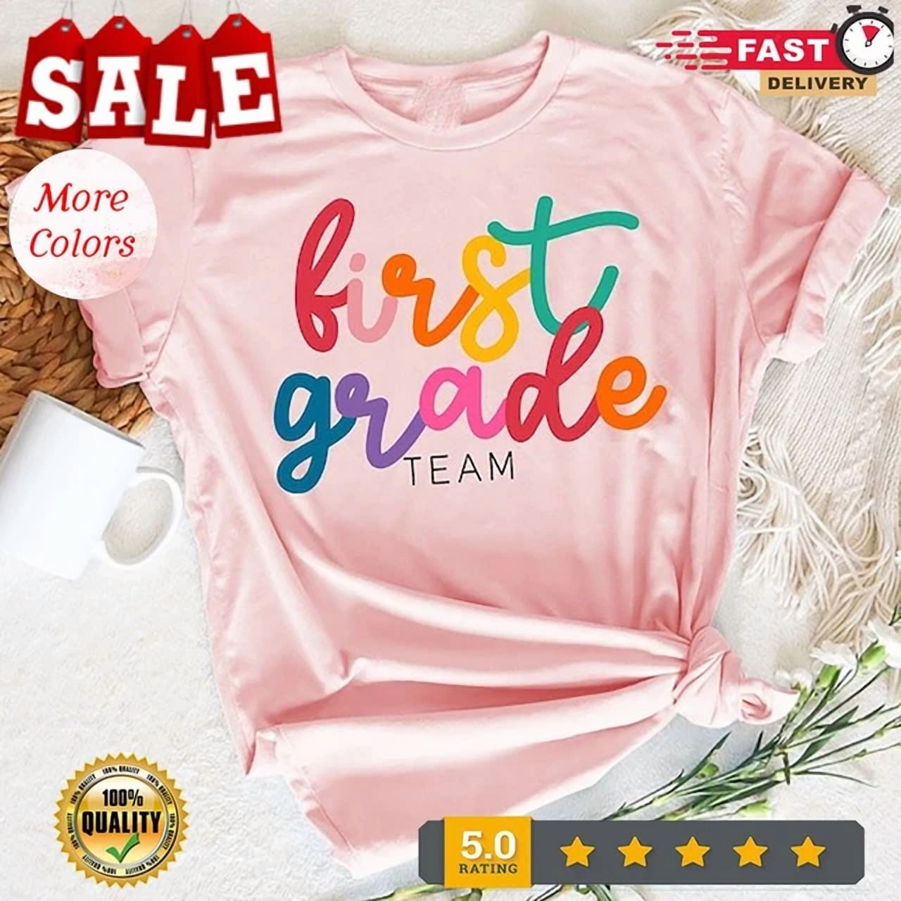 Kiraa Tee With First Grade Team Shirt, First Grade Shirt, Back To ...