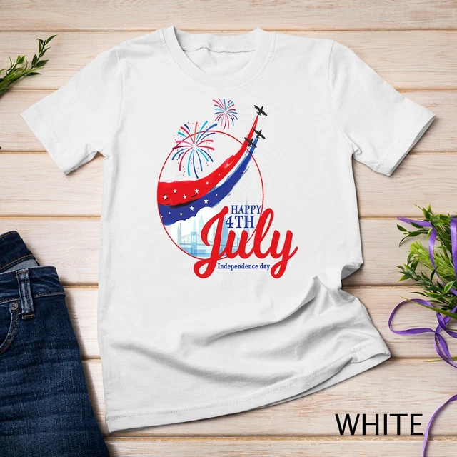 Kiraa Tee With Happy 4Th Of July American Flag Fireworks Patriotic ...