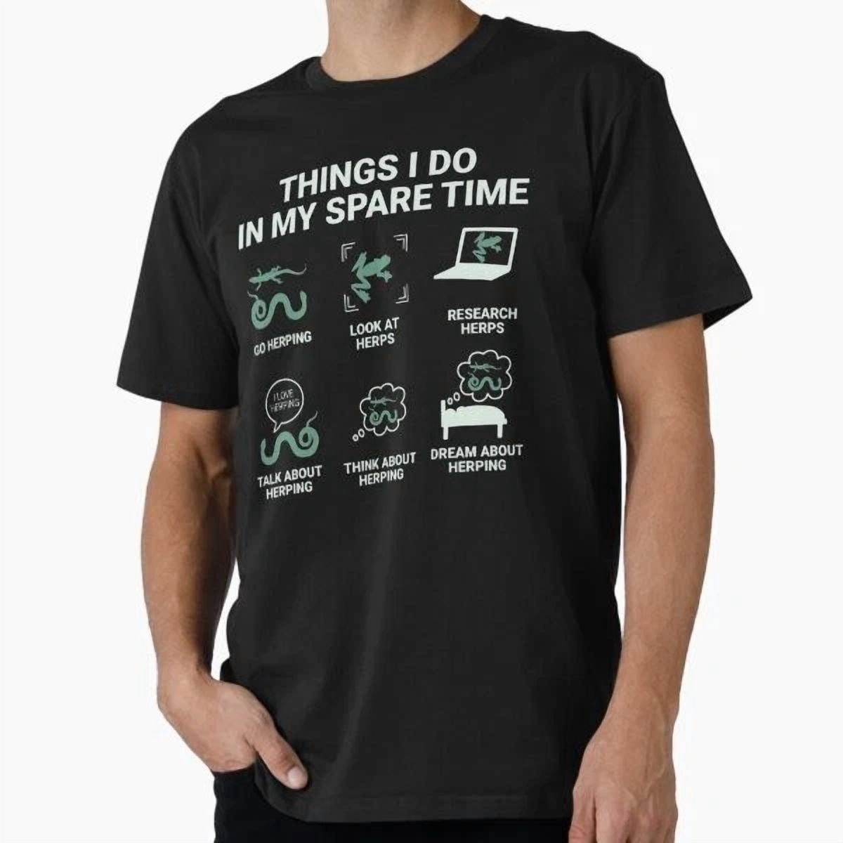 Kiraa Tee With Herping And Herpetology Things I Do In My Sp T-Shirt S ...