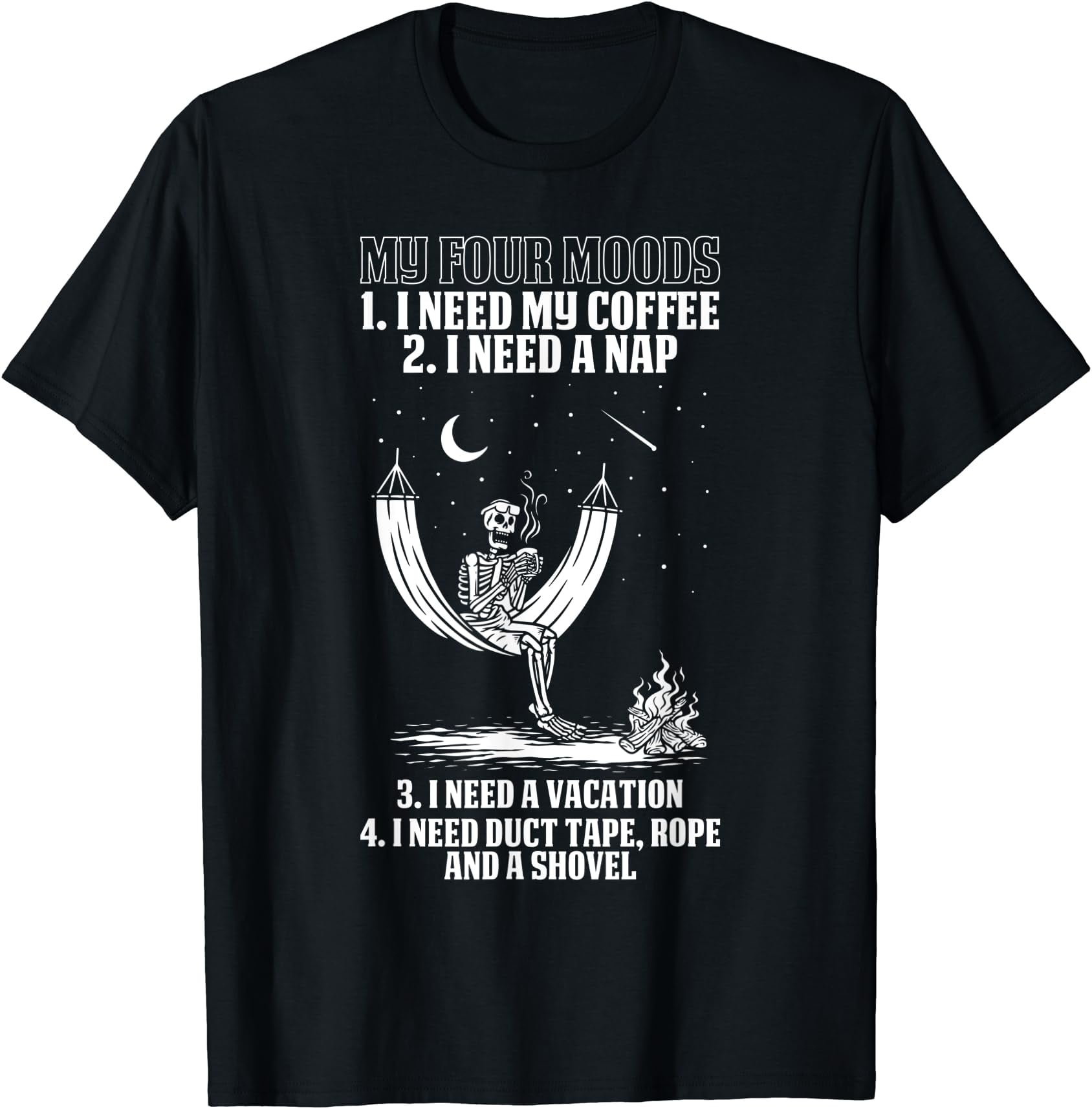 Kiraa Tee With My Four Moods Halowen Skeleton Coffee - Walmart.com
