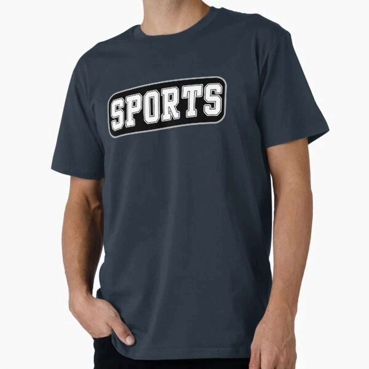 Kiraa Tee With Sports Typo Typography Design, I Love Sports Pre T-Shirt ...