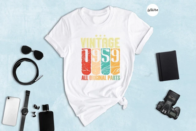 Kiraa Tee With Vintage 1959 Shirt, Original Parts Shirt, 65Th Birthday ...