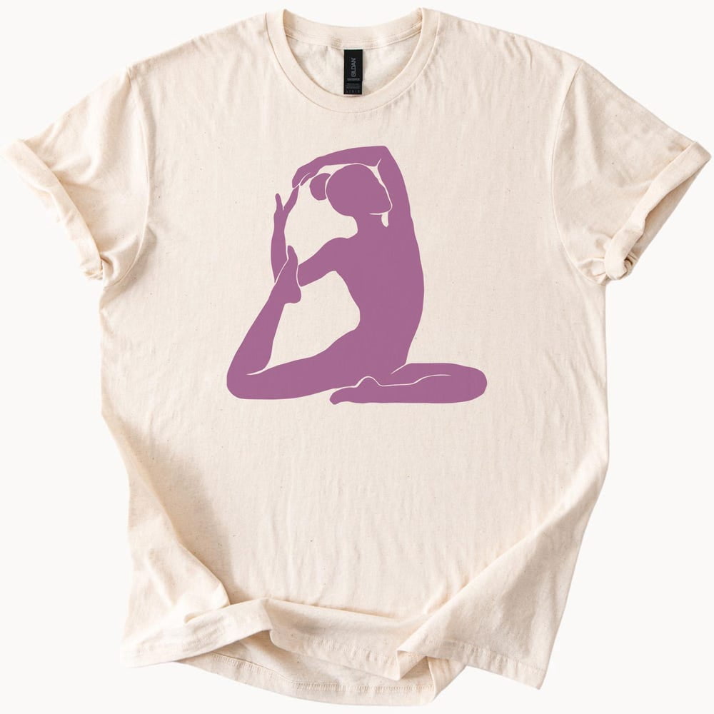 Kiraa Tee With Yoga Pose Graphic T Shirt Stretching Woman Silhouette ...