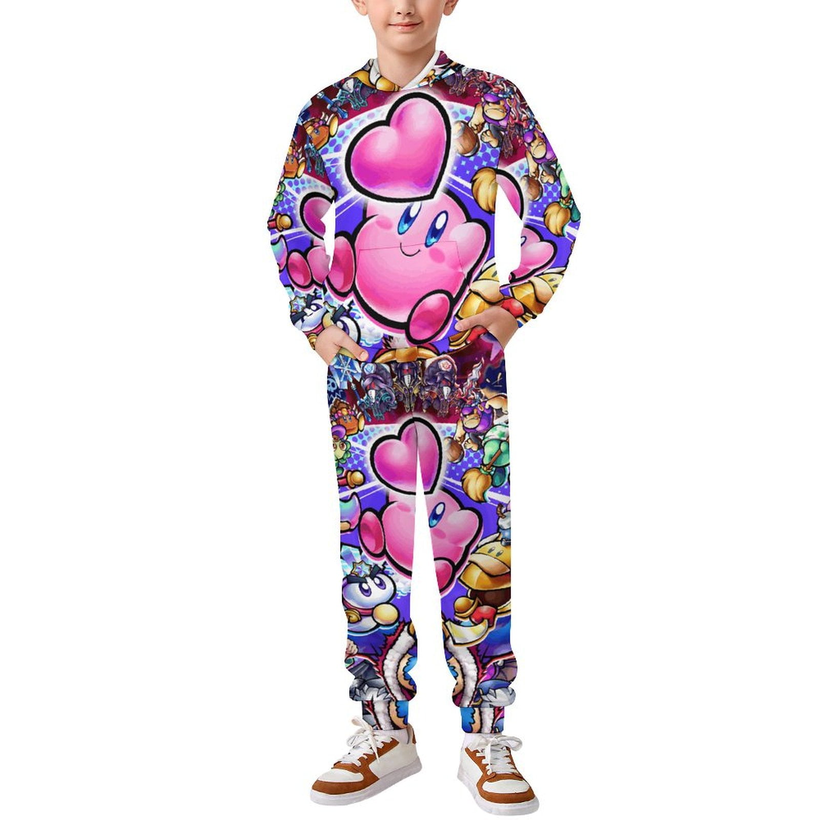 Kirby 2 Piece Outfits Hoodie Sweatsuits Set Sweatpants Long Sleeve ...