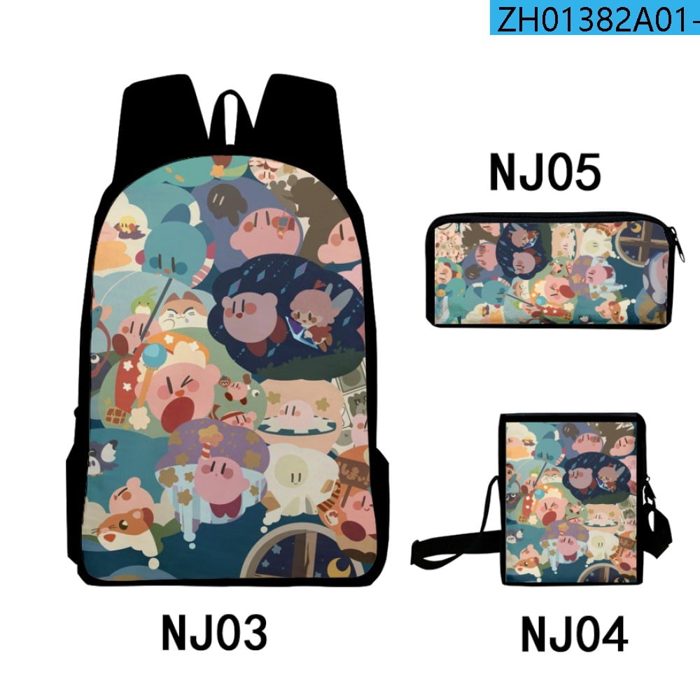 Kirby Anime Travel Backpack for Teens/Womens/Mens/ Casual Daypack ...