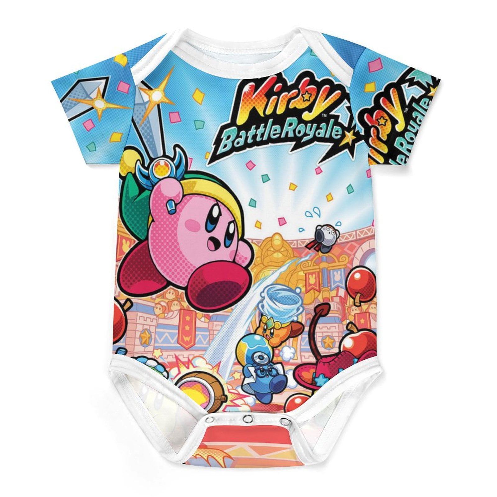 Kirby Baby Boy Girl Short Sleeve Romper Clothing Set Print Cartoon Baby ...