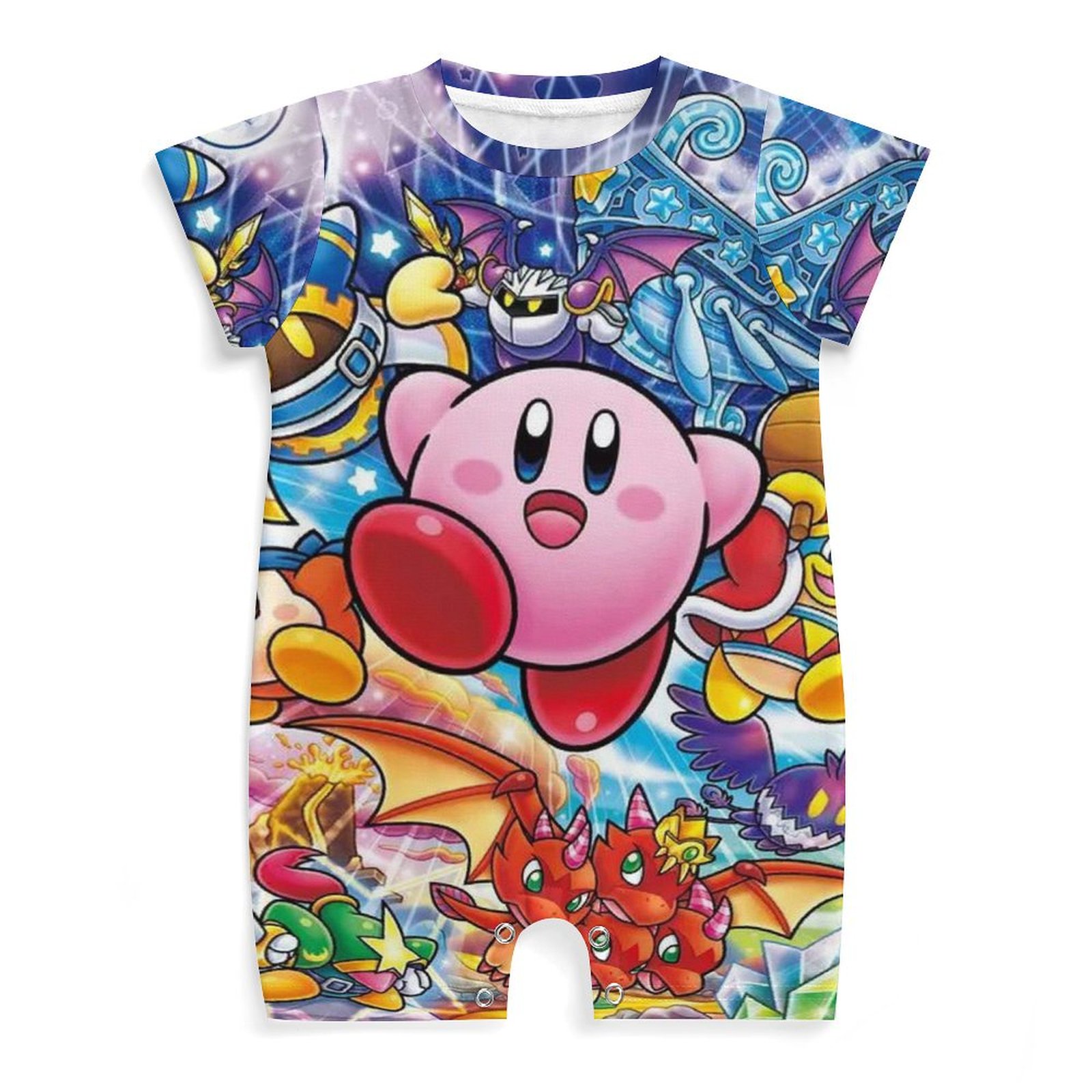 Kirby Baby Boy Girl Short Sleeve Romper Clothing Set Print Cartoon Baby ...