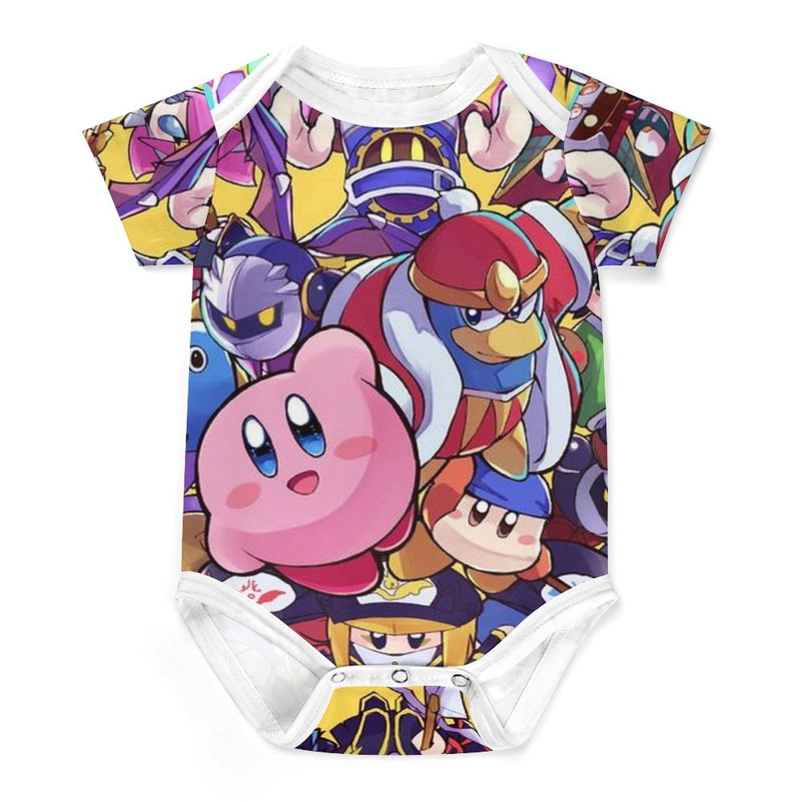 Kirby Baby Boy Girl Short Sleeve Romper Clothing Set Print Cartoon Baby ...