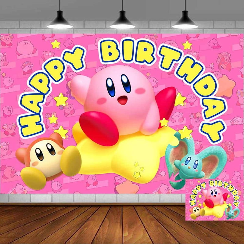 Kirby Backdrop Banner Party Supplies Poster Movie Theme Background for ...
