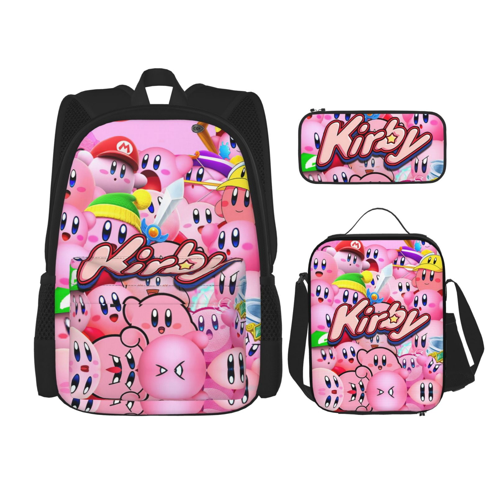 Kirby Backpack Set 3-Piece , bag with lunch bag & case combination for ...