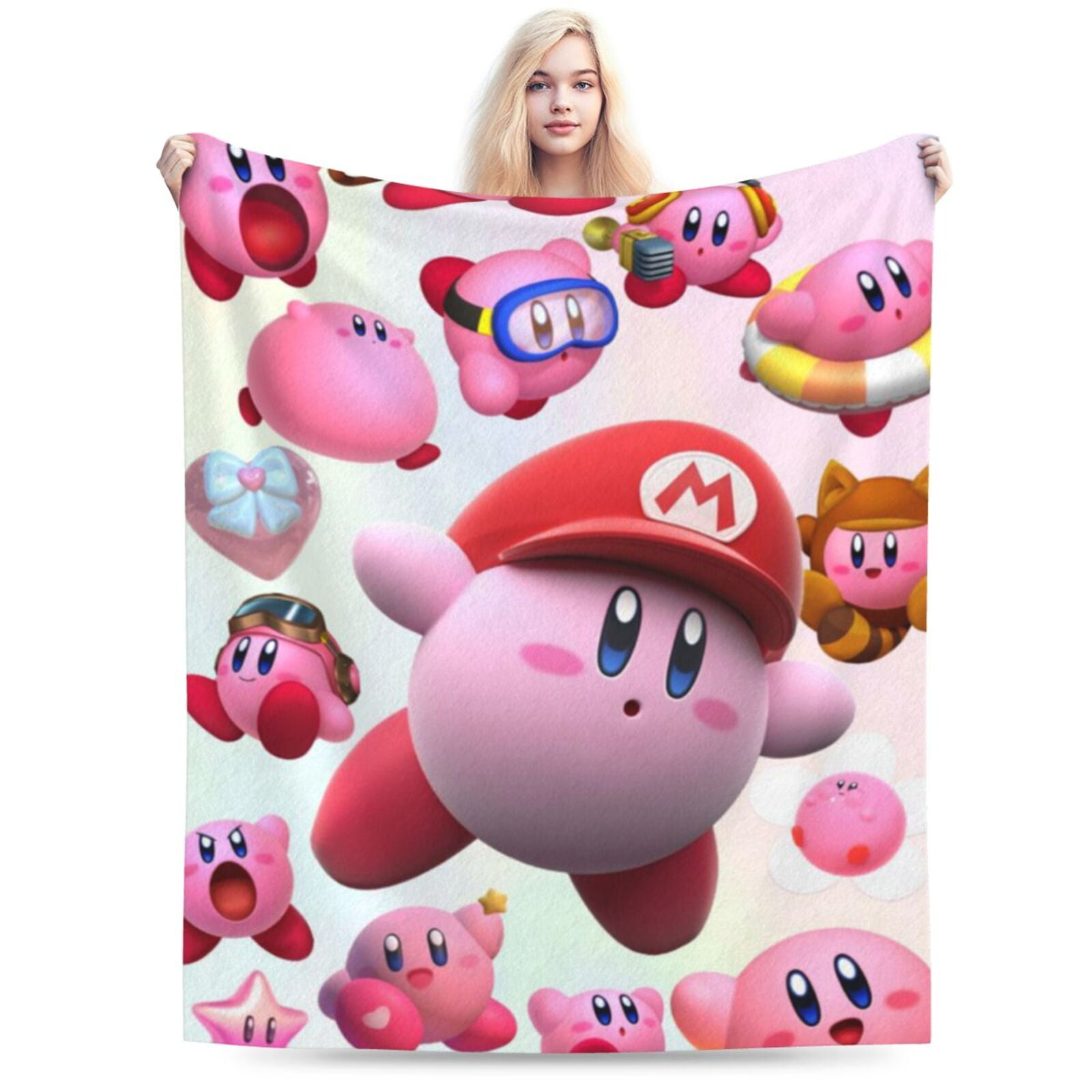 Kirby Blanket Fuzzy Plush Bed Blanket Cozy Fluffy Air Condition Quilt ...