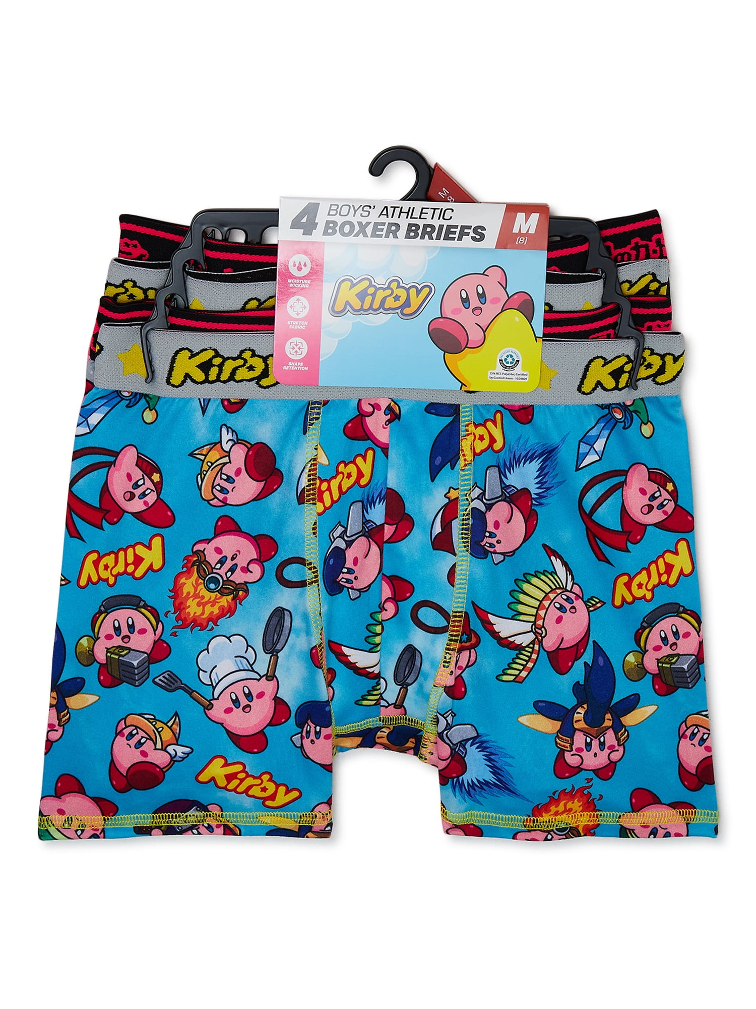 Kirby Boys Boxer Briefs - Polyester - 4-Pack - Walmart.com