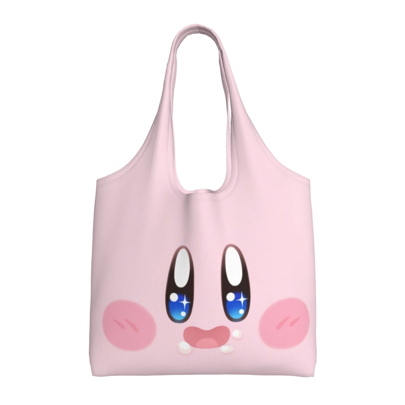 Kirby Canvas Shoulder Bag Cute Print Large Tote Bag for Women Girls ...