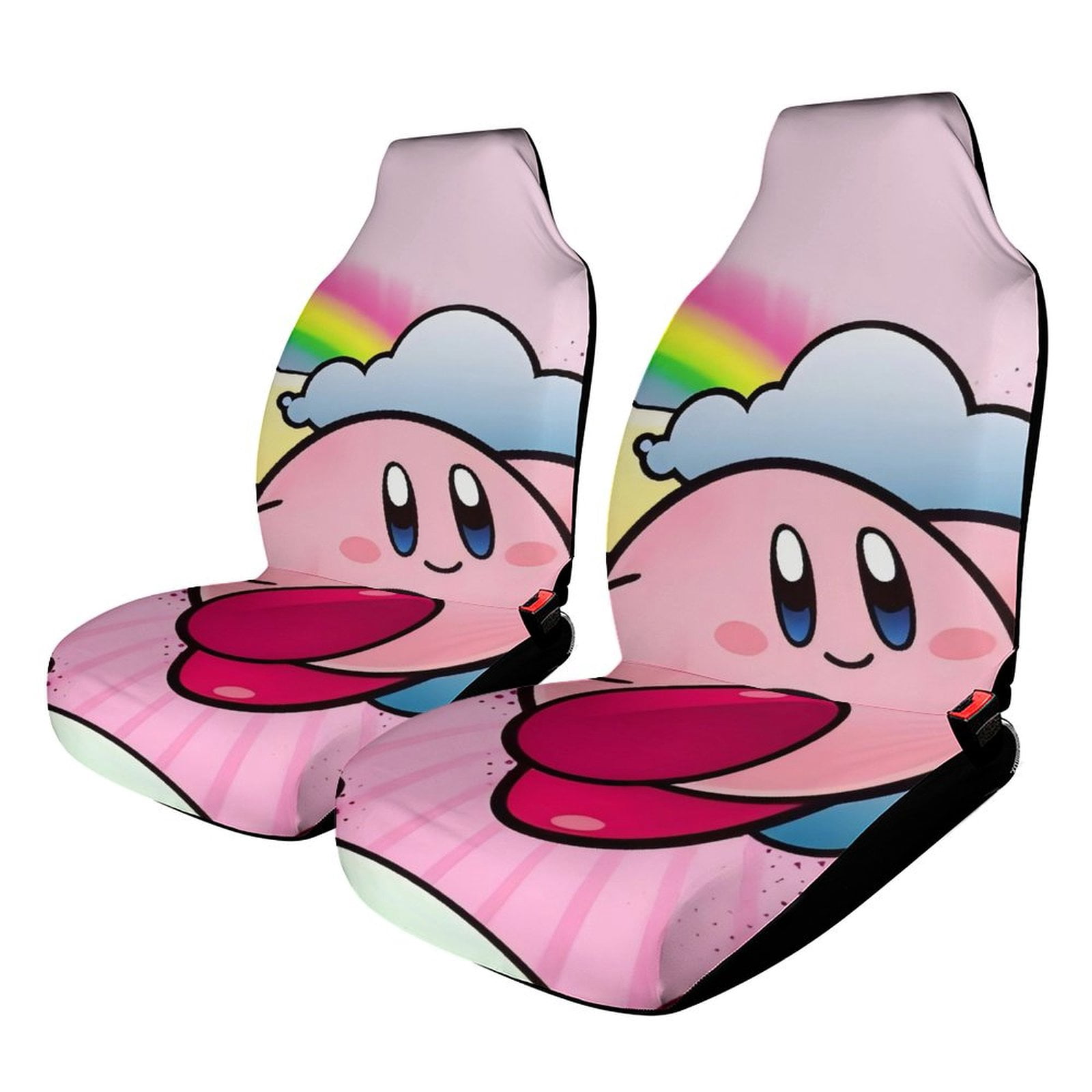 Kirby Cartoon Car Seat Cover Protector Accessories 2-Piece Set for Cars ...