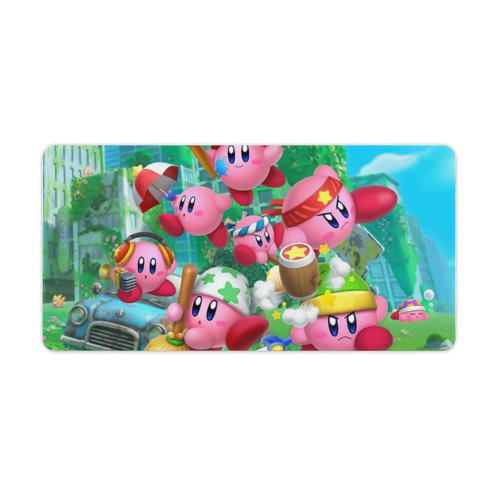 Kirby Cartoon Mouse Pad No-sliped Large Mousepad Extended Gaming Desk ...