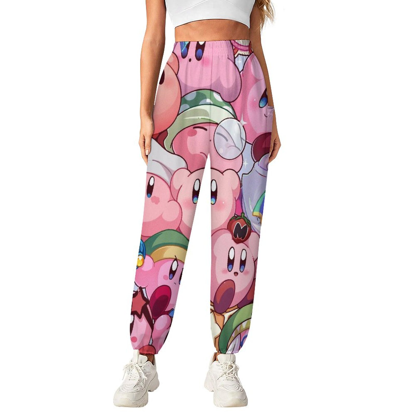 Kirby Cartoon Poster Women's Yoga Bloomers Pants Running Workout Gym ...