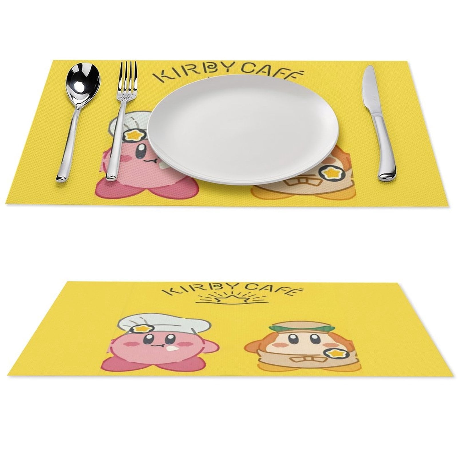 Kirby Cartoon placemats are suitable for indoor dining table mats 4 PCS ...