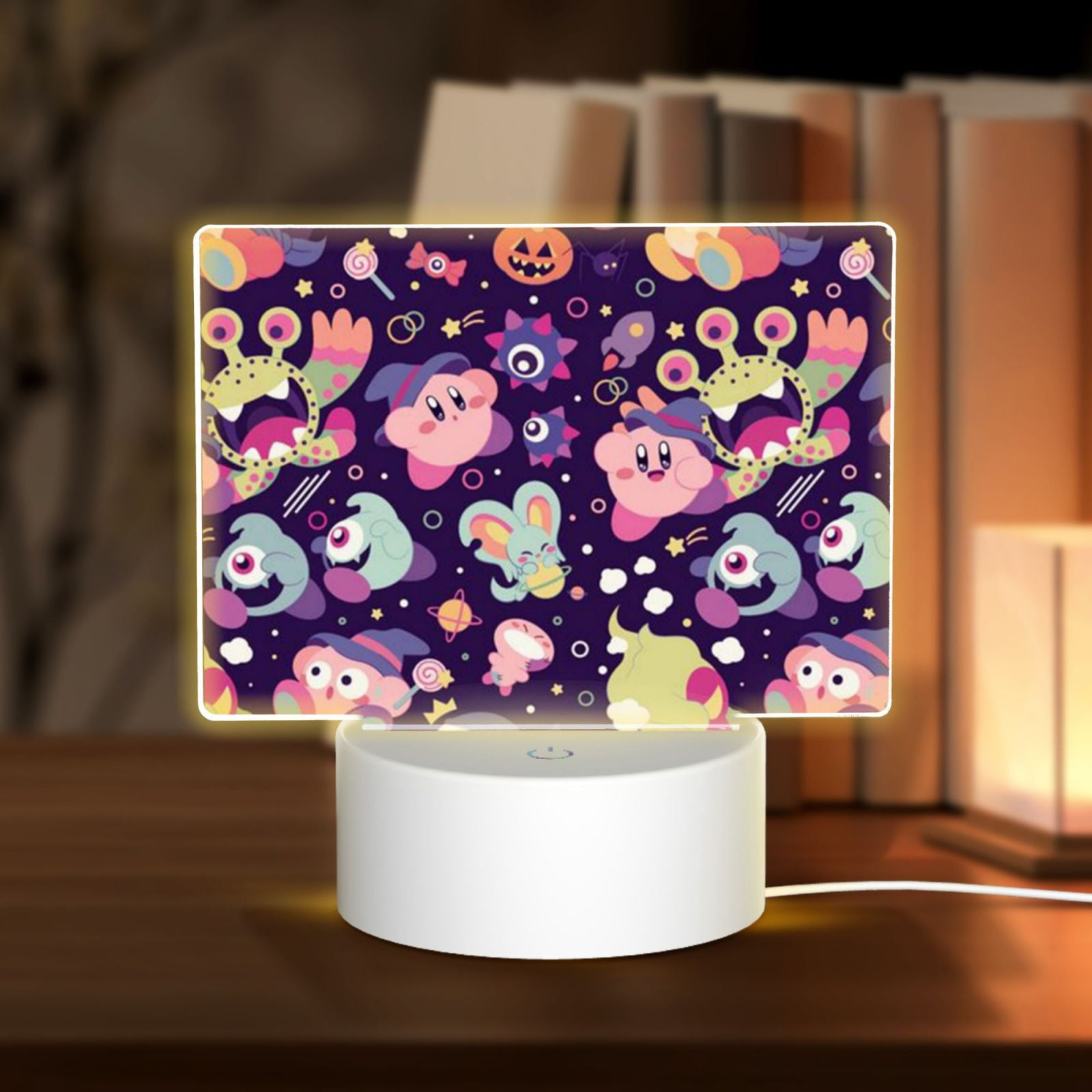 Kirby Character Rectangular Acrylic Night Light Adjustable 3 Light ...