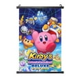 Kirby Deluxe Game Black Plastic Shaft Hanging Poster Canvas Wall ...