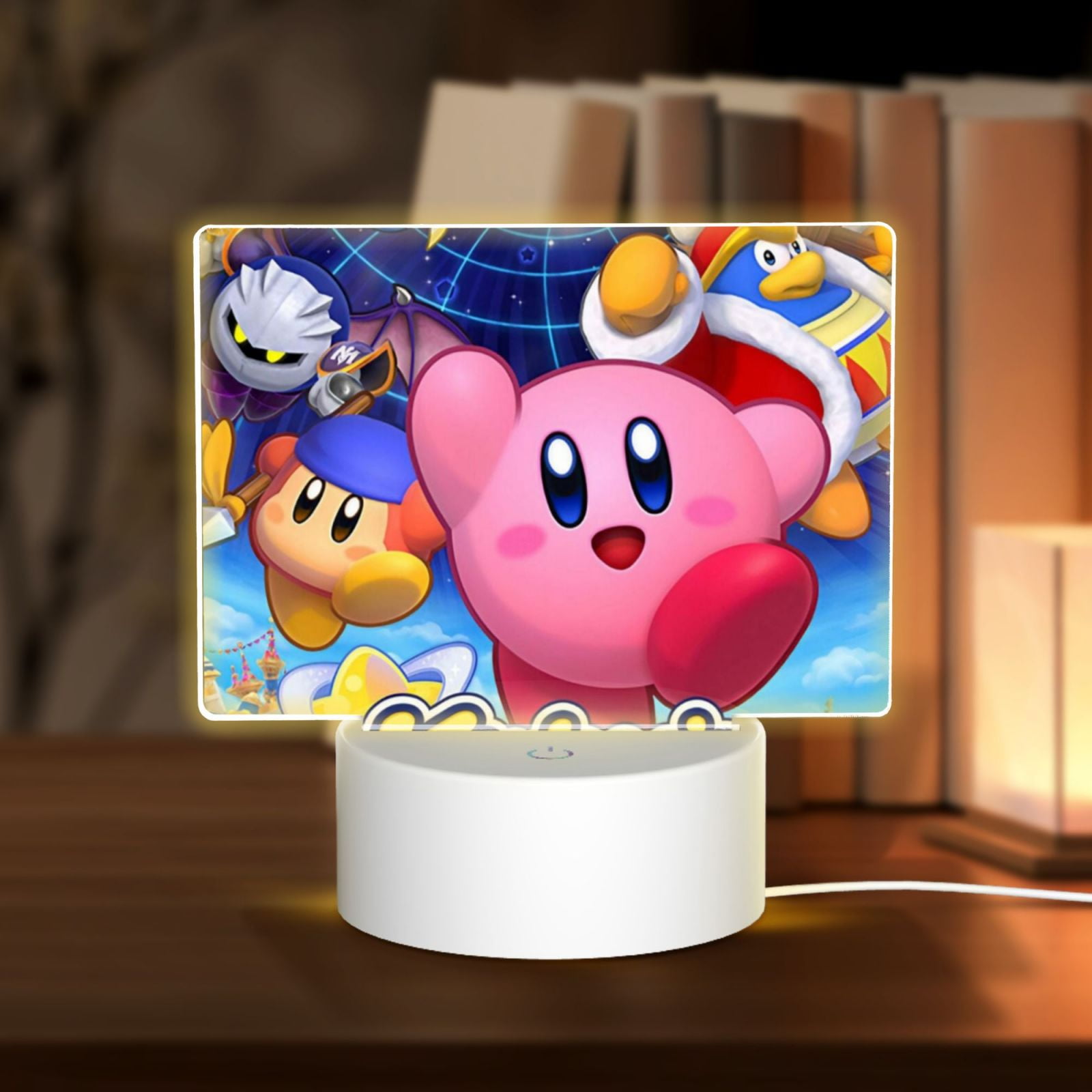 Kirby Deluxe Game Rectangular Acrylic Night Light Adjustable 3 Light ...