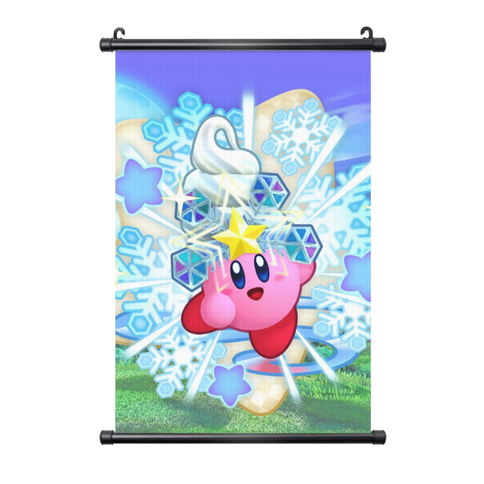 Kirby Dreamland Black Plastic Shaft Hanging Poster Canvas Wall Hanging ...
