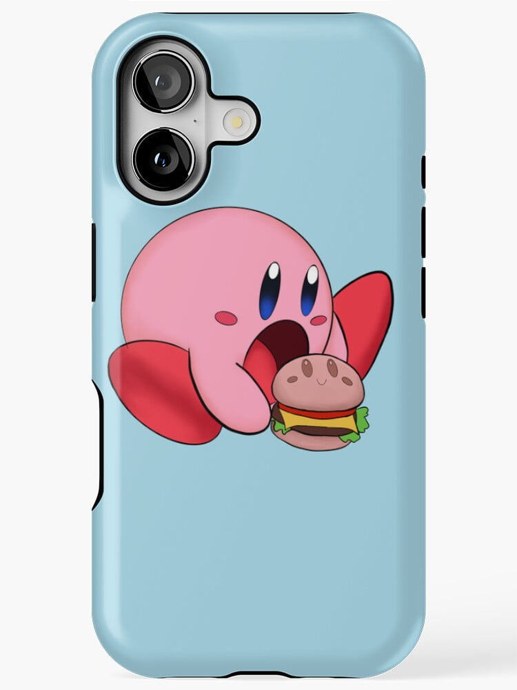 Kirby Eating a Kirby Burger v2 Phone Case for iPhone 17 16 15 14 13 12 ...