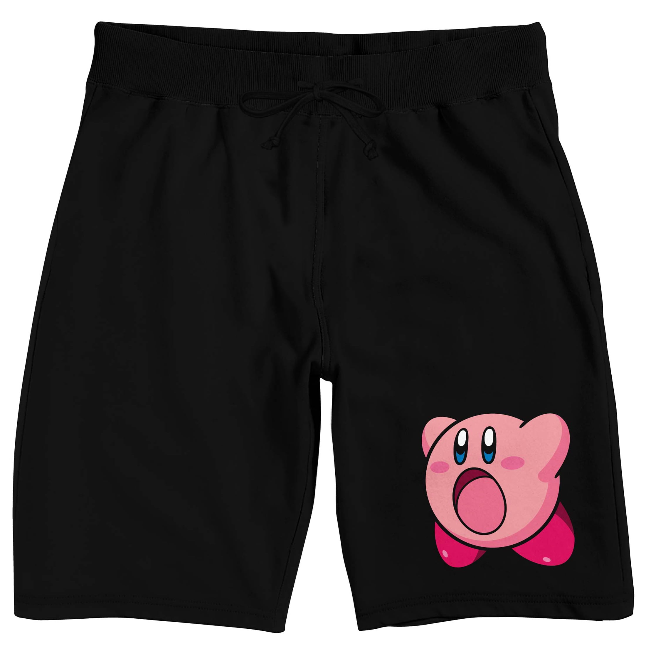 Kirby Floating Character Art Men's Black Sleep Pajama Shorts-Large ...