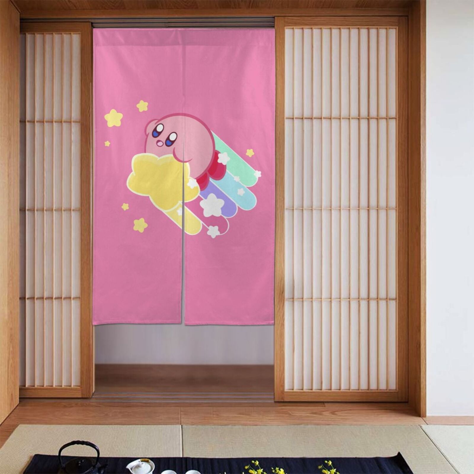 Kirby And The Forgotten Land Door Curtain Drape Split Doorway Curtain ...
