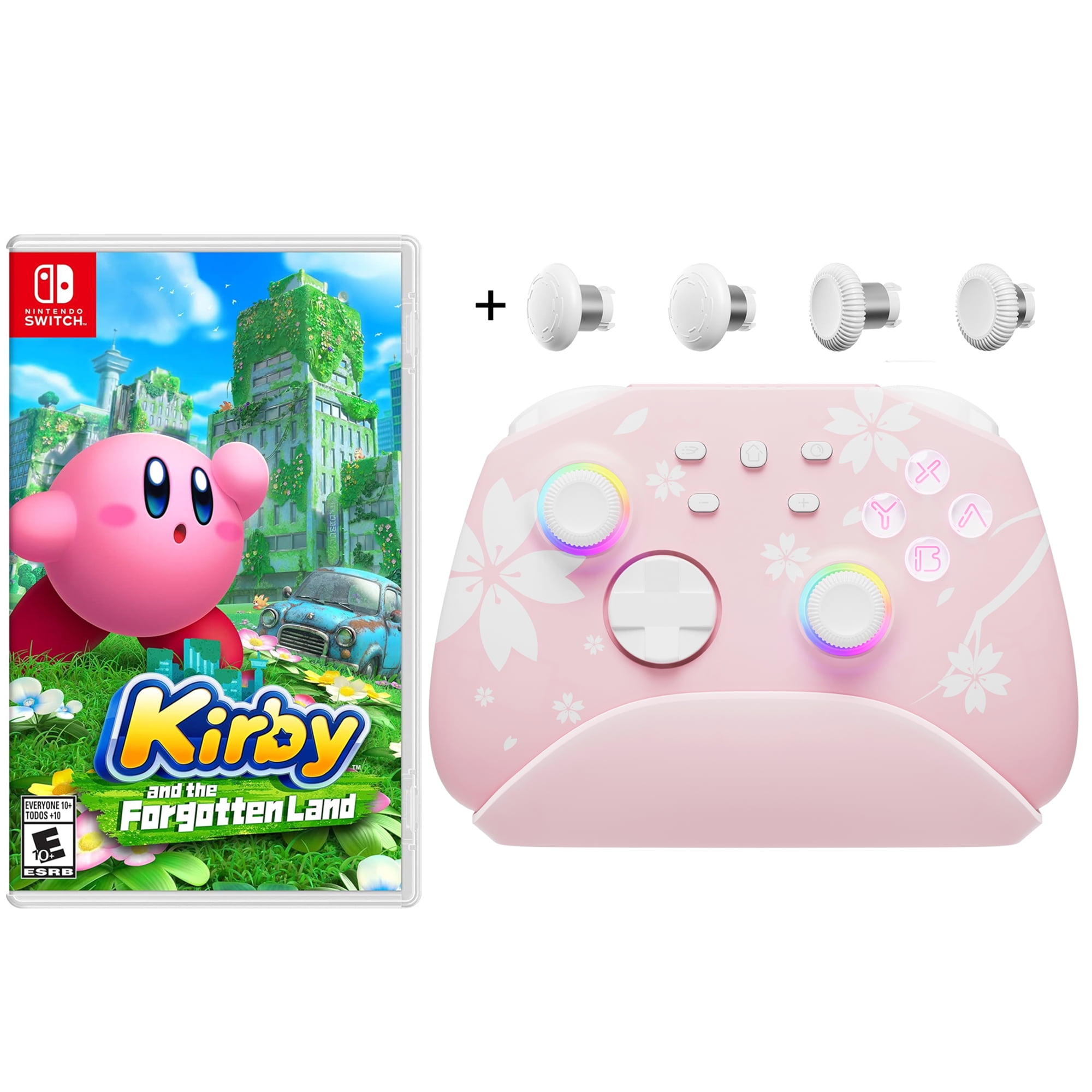 Kirby and the Forgotten Land Game Disc and Upgraded Switch Pro ...