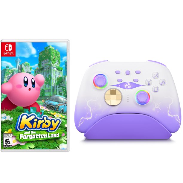 Kirby and the Forgotten Land Game Disc and Upgraded Switch Pro ...