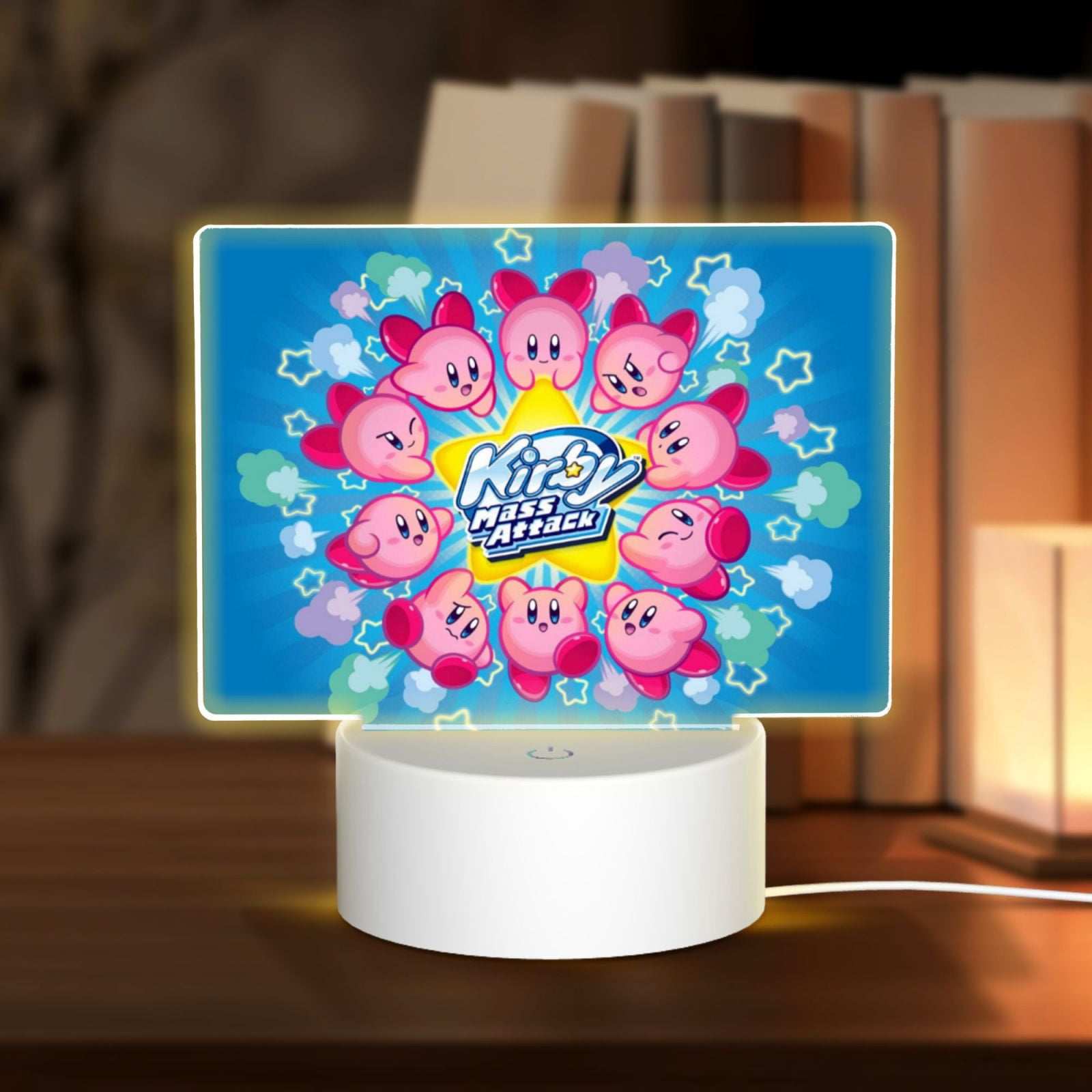 Kirby Funny Rectangular Acrylic Night Light Adjustable 3 Light Modes ...
