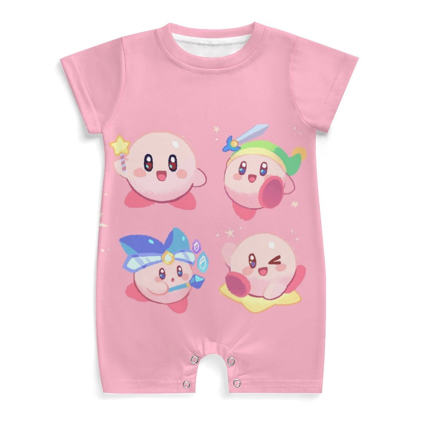 Kirby Game Play Baby One-Piece Rompers Summer Short Sleeve Outfit ...