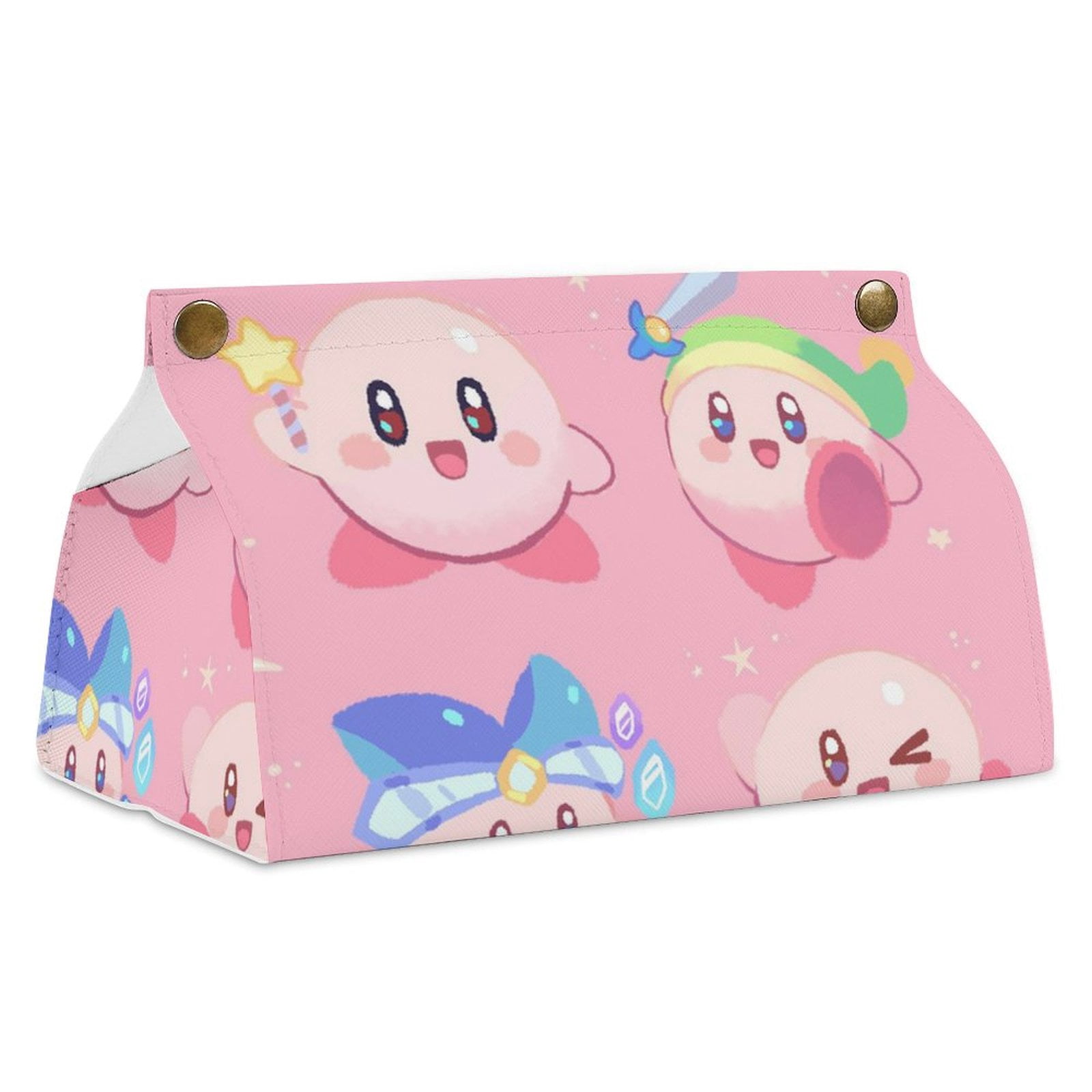 Kirby Game Play Tissue Box Cover PU Tissue Paper Case Pouch Holder Bag ...