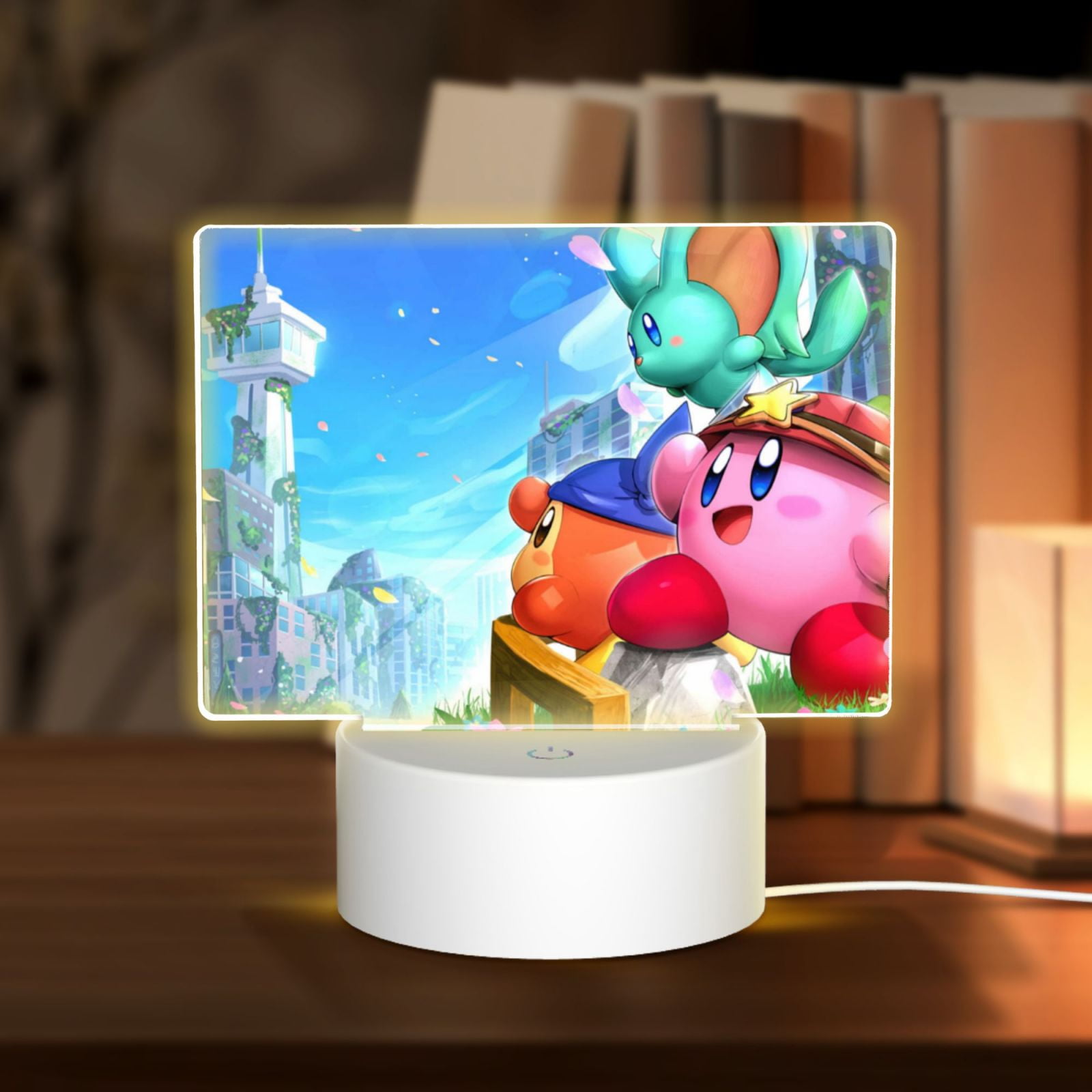 Kirby Game Rectangular Acrylic Night Light Adjustable 3 Light Modes USB ...