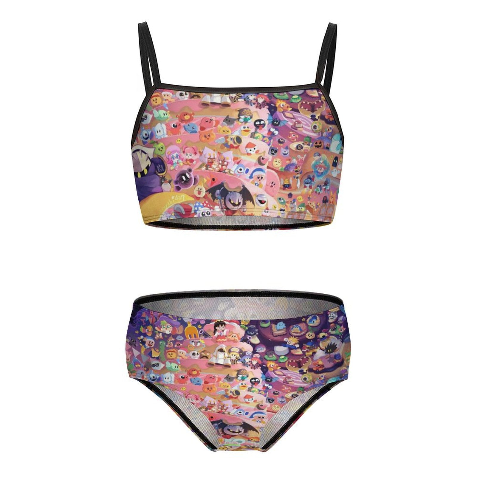 Kirby Girls Bikini Swimsuits Two-piece Beach Bathing Suit Swimwear 9-11Y(140cm) - Walmart.com