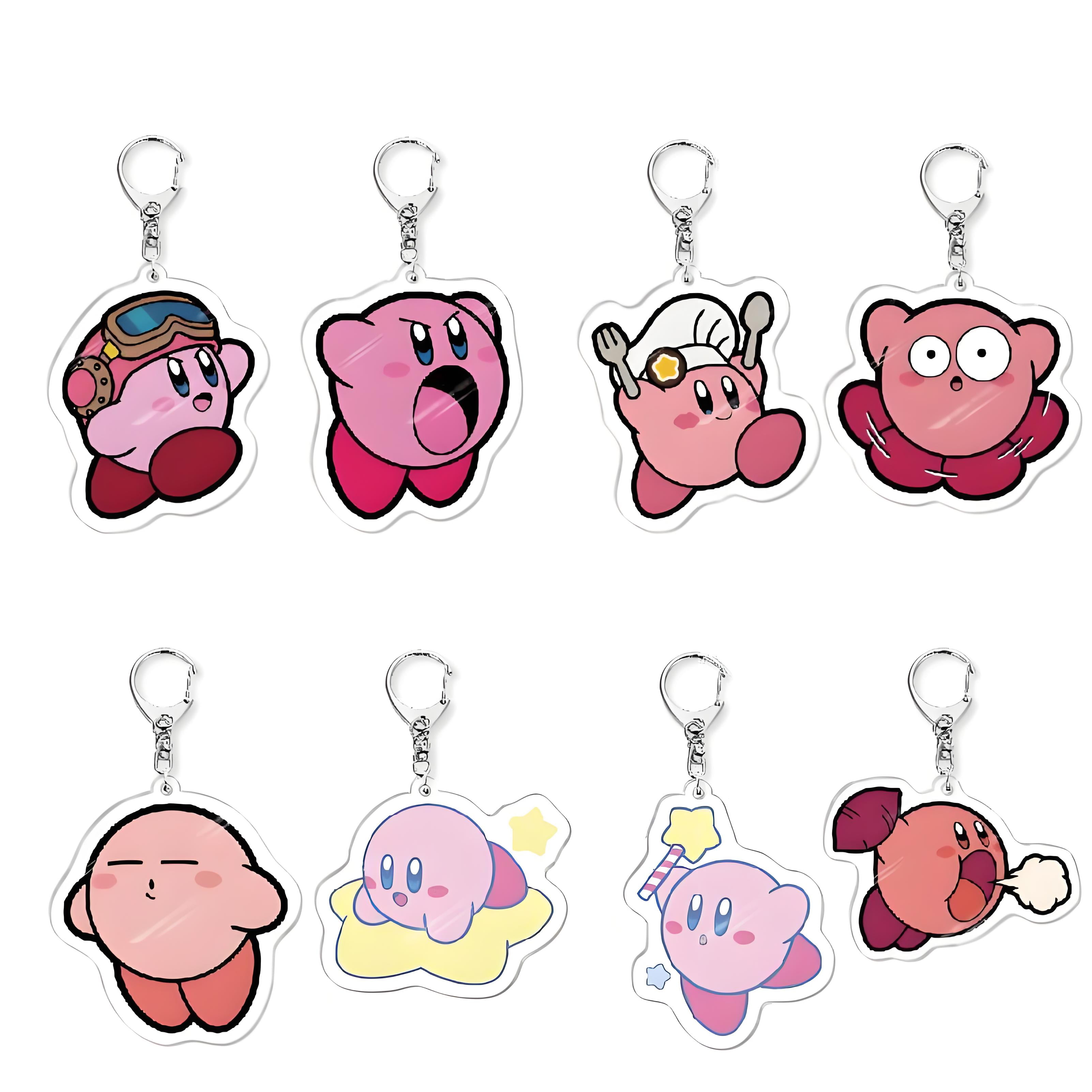 Kirby Keychain Anime Isagi Key chain Bachira Key ring Cosplay 8Pcs ...