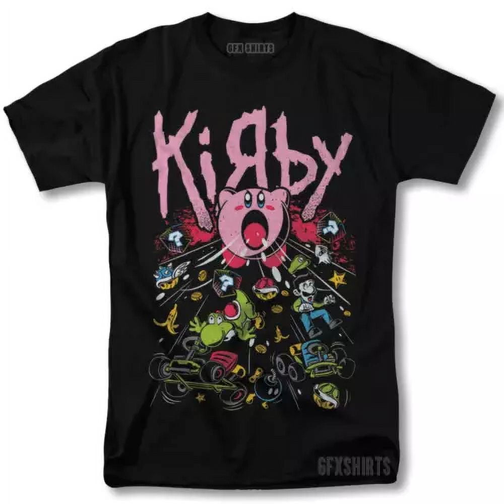 Kirby Korn Mashup Shirt Nintendo Rock Retro Super Smash Bros Graphic T ...