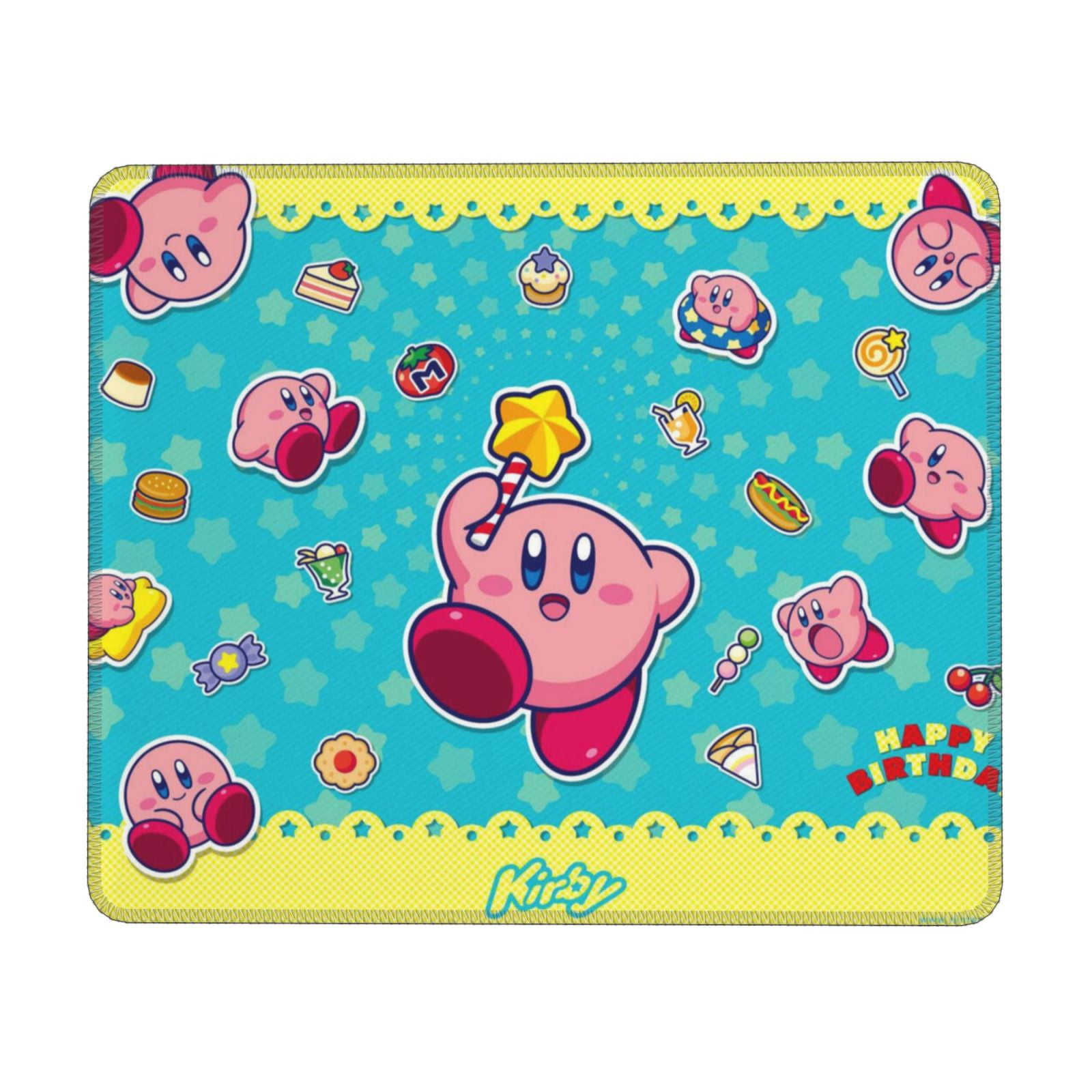 Kirby Mouse Pad,Small Gaming Mousepad,Non-Slip Rubber Base And Stitched ...