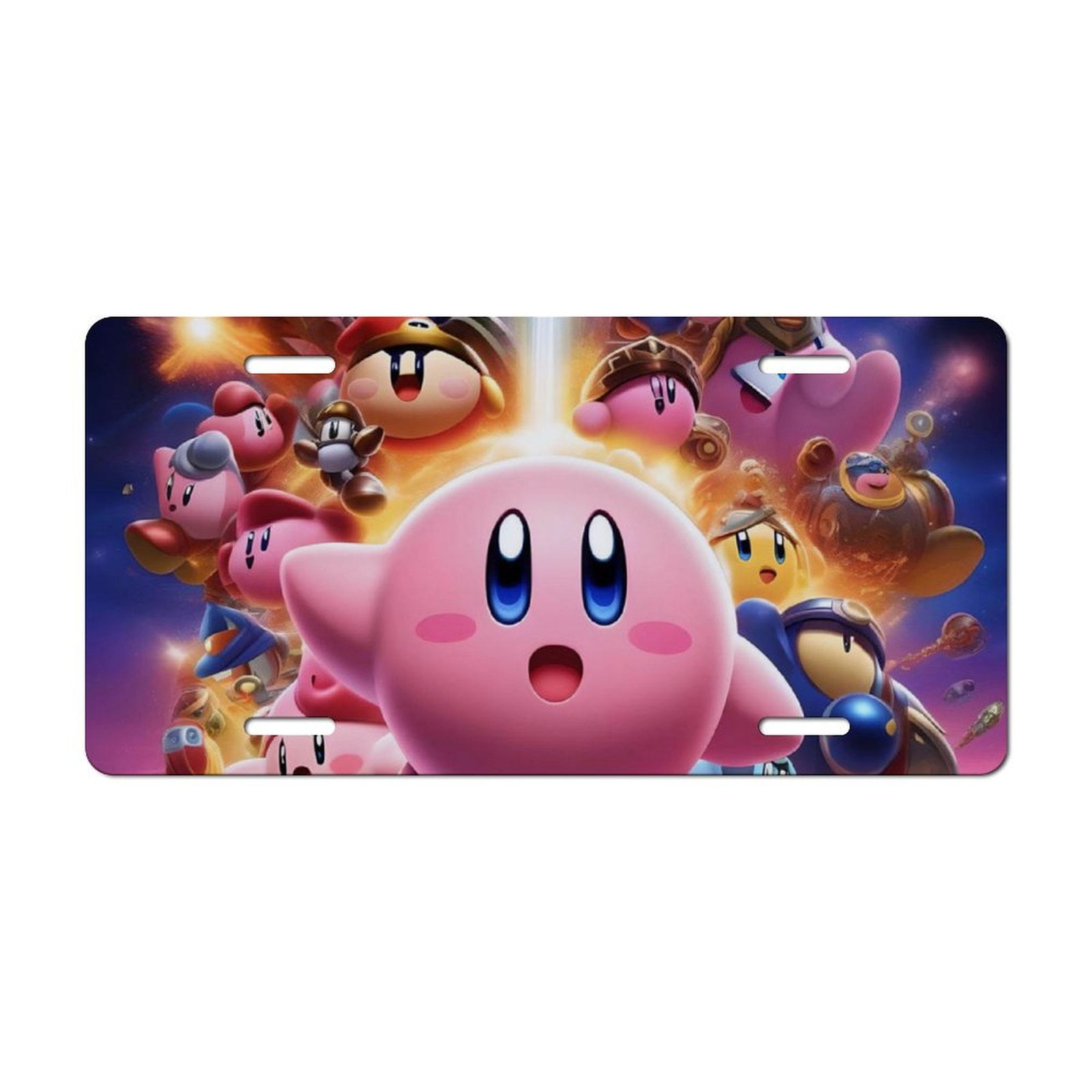 Kirby Movie Cartoon License Plate Cover Aluminum Novelty Vanity Tag ...