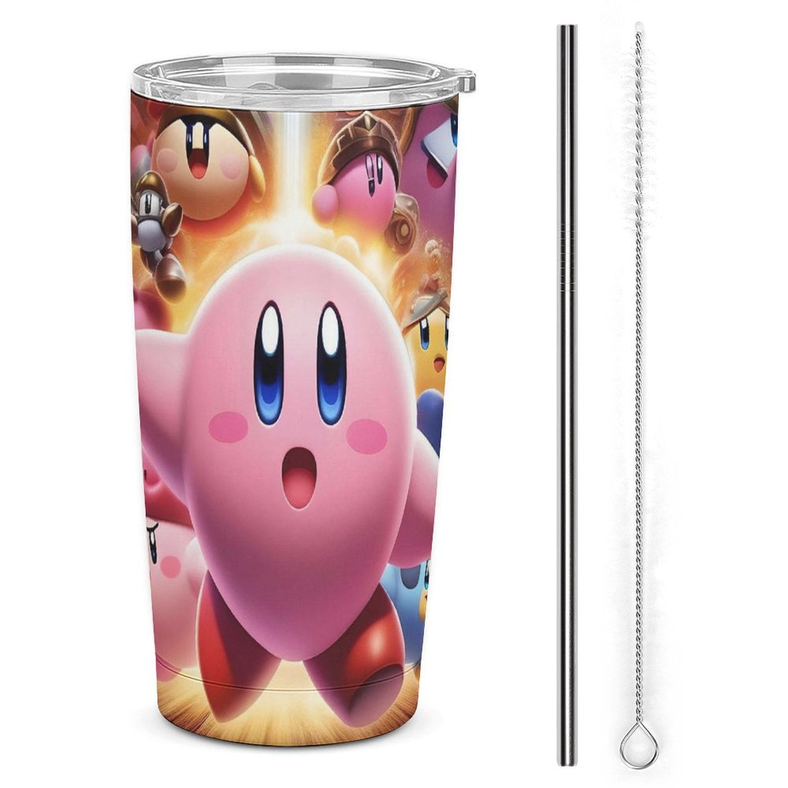 Kirby Movie Cartoon Stainless Steel Car Cup Thermal Vacuum Insulation ...