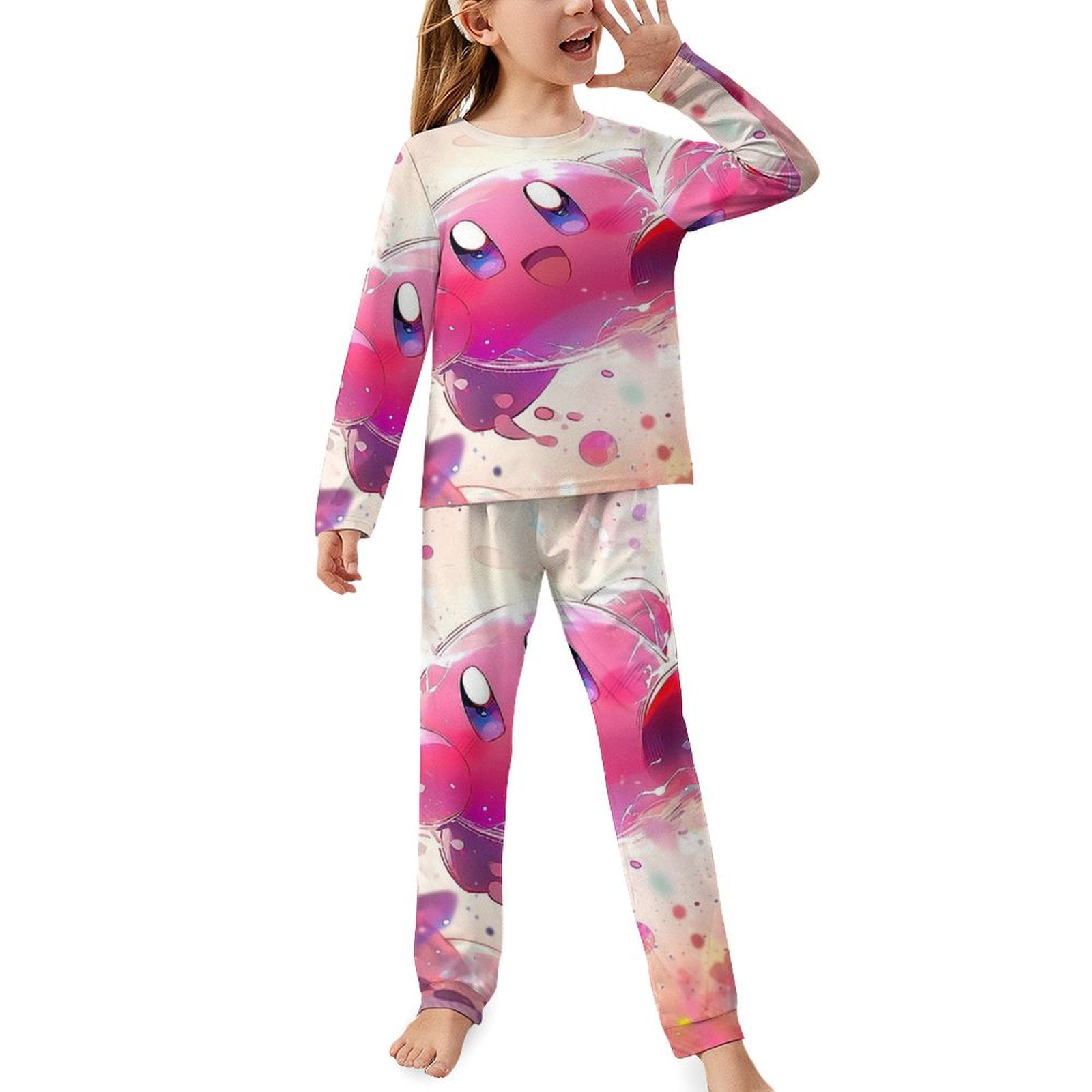 Kirby Pajamas Set for Gils Boys Kids Cute PJ Sets Kirby Merch - Walmart.com