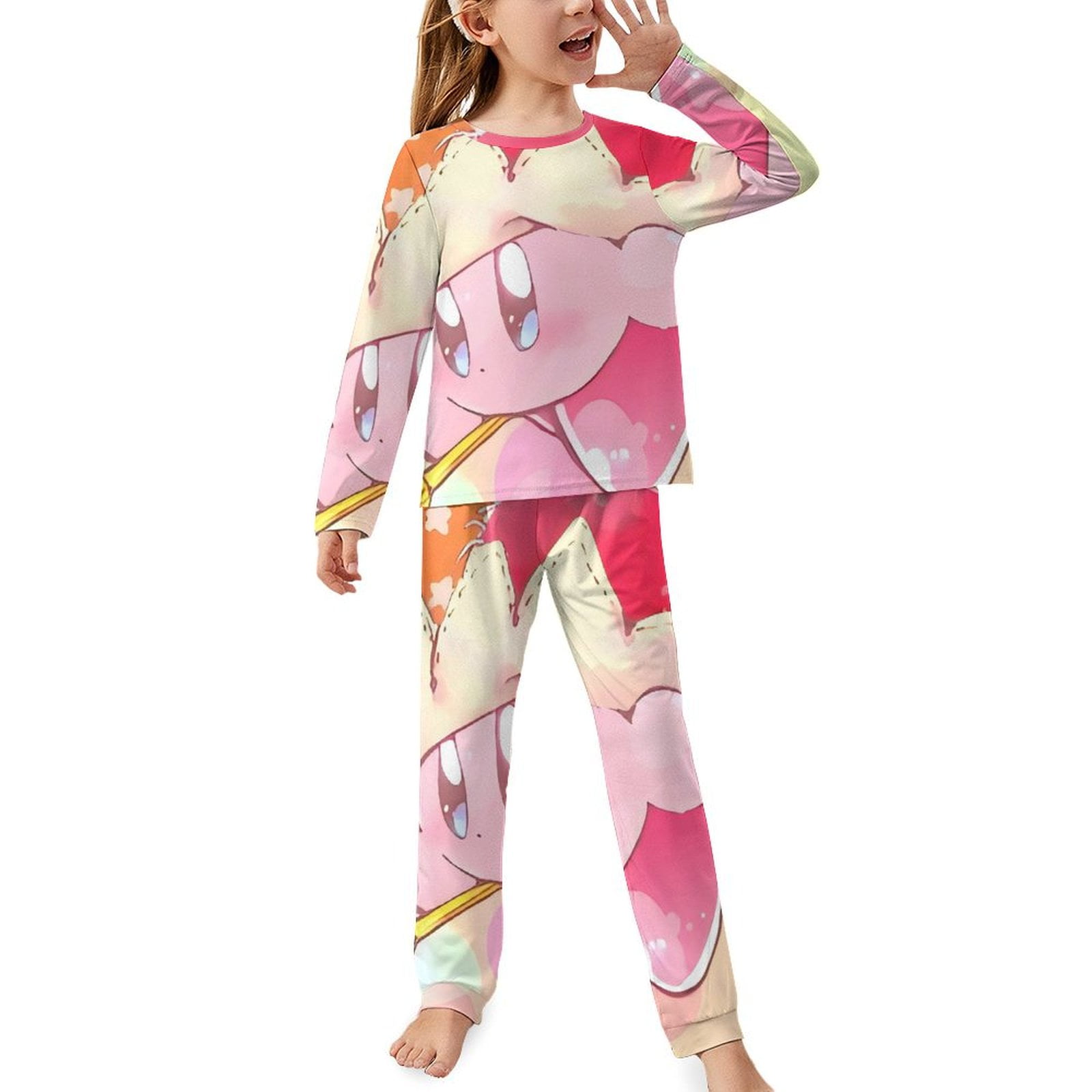 Kirby Pajamas Set for Gils Boys Kids Cute PJ Sets Kirby Merch - Walmart.com
