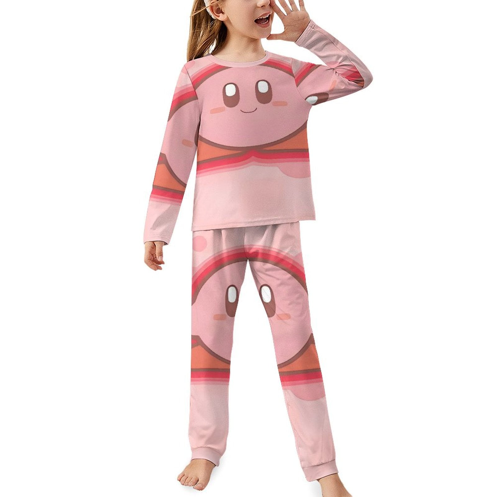 Kirby Pajamas Set for Gils Boys Kids Cute PJ Sets Kirby Merch - Walmart.com